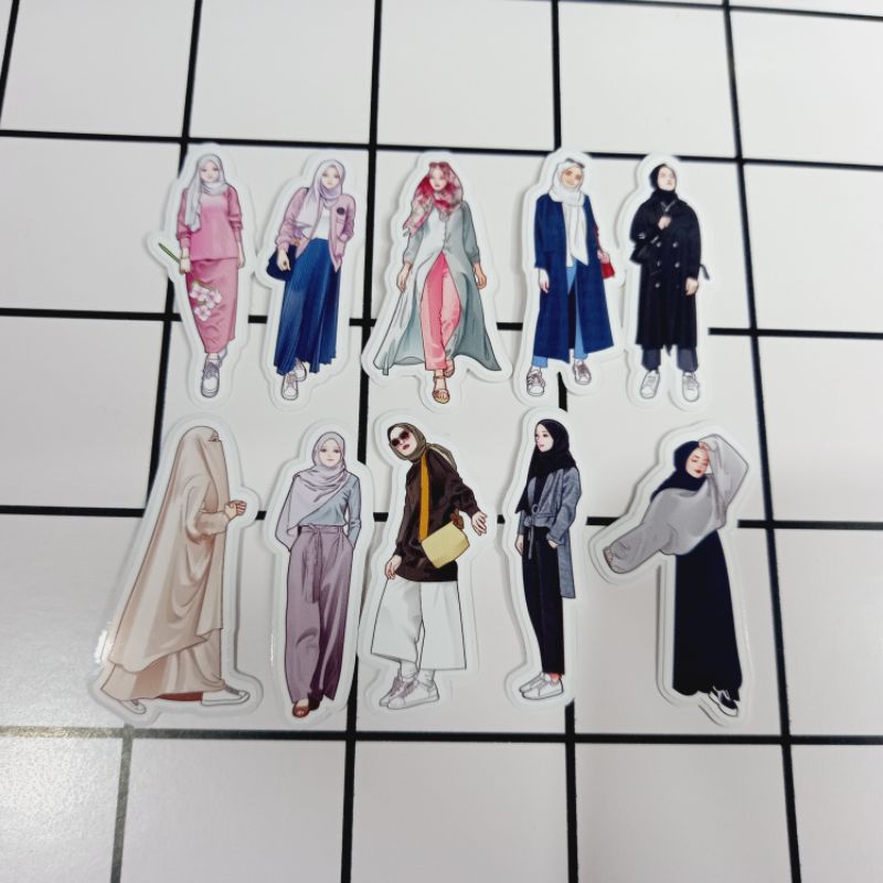 [10pcs] Hijab Girl 6 Sticker/Planner/Journaling/Decoration Sticker ...