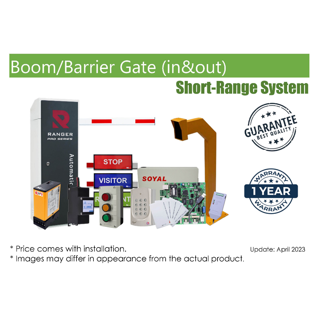 Boom/Barrier Gate (1in&1out) Short-Range System | Shopee Malaysia