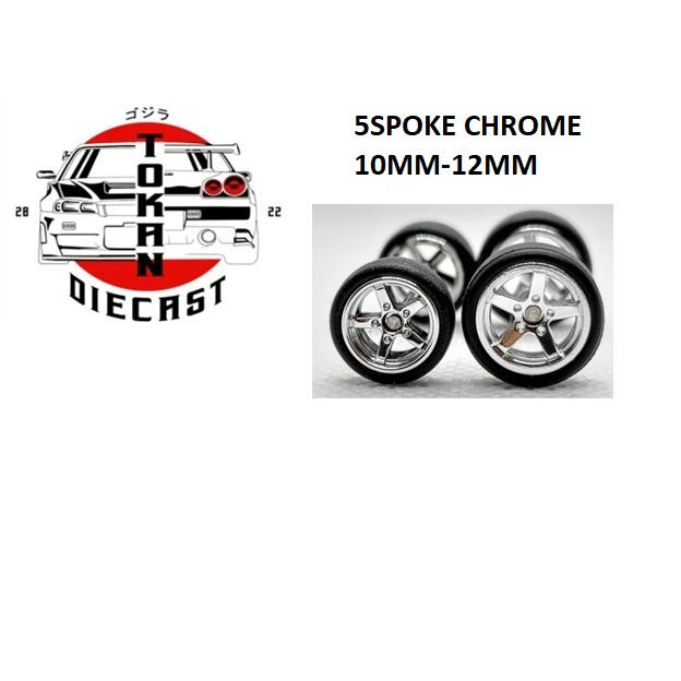 Tayar Getah 5Spoke Chrome 10mm-12mm | Shopee Malaysia