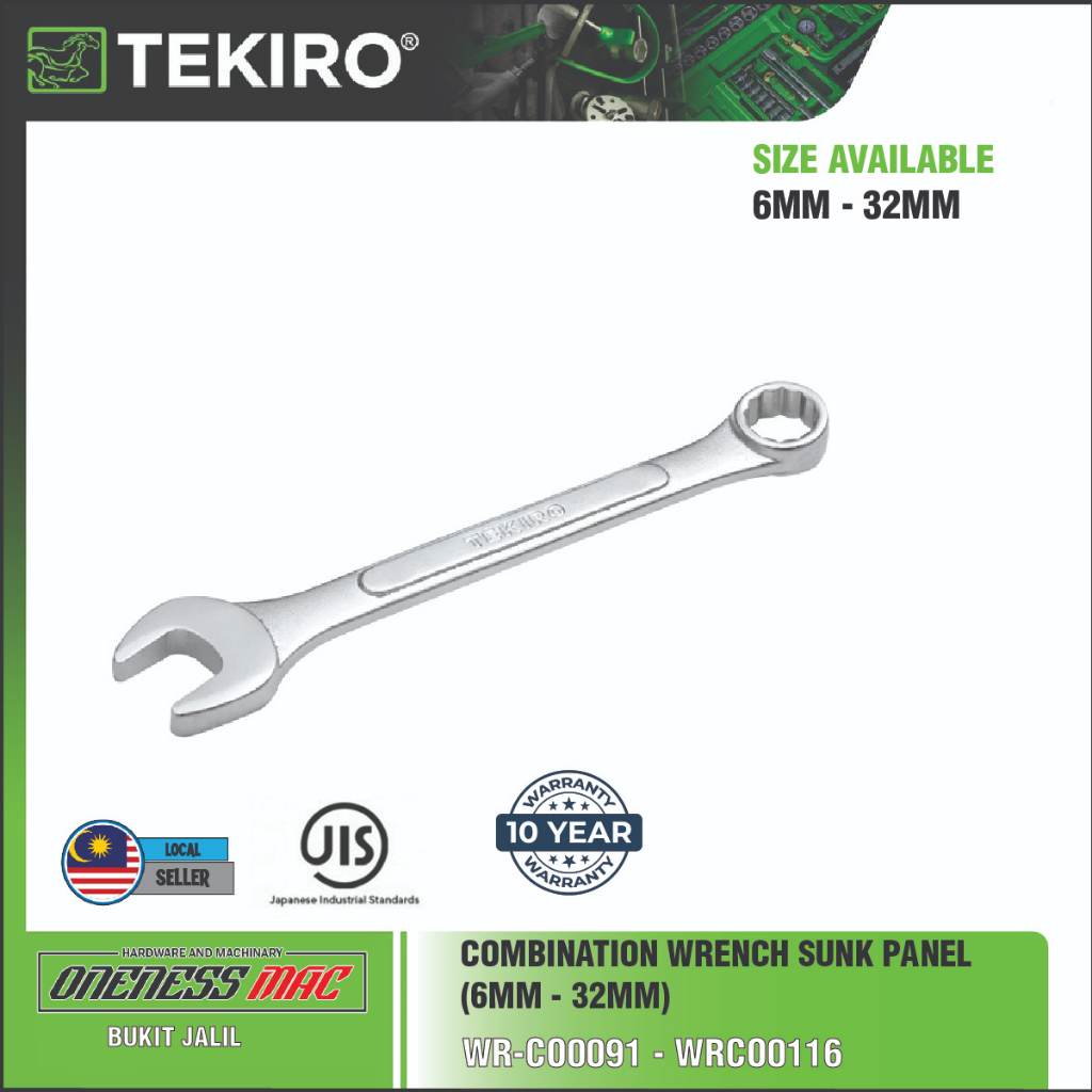 "TEKIRO" COMBINATION WRENCH SUNK PANEL (6MM - 32MM) | Shopee Malaysia