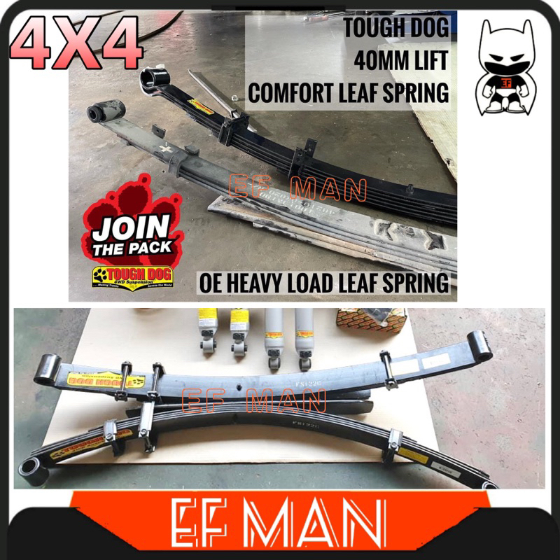 TOUGH DOG 4WD LEAF SPRING TOYOTA HILUX VIGO REVO DMAX TRITON NAVARA ...