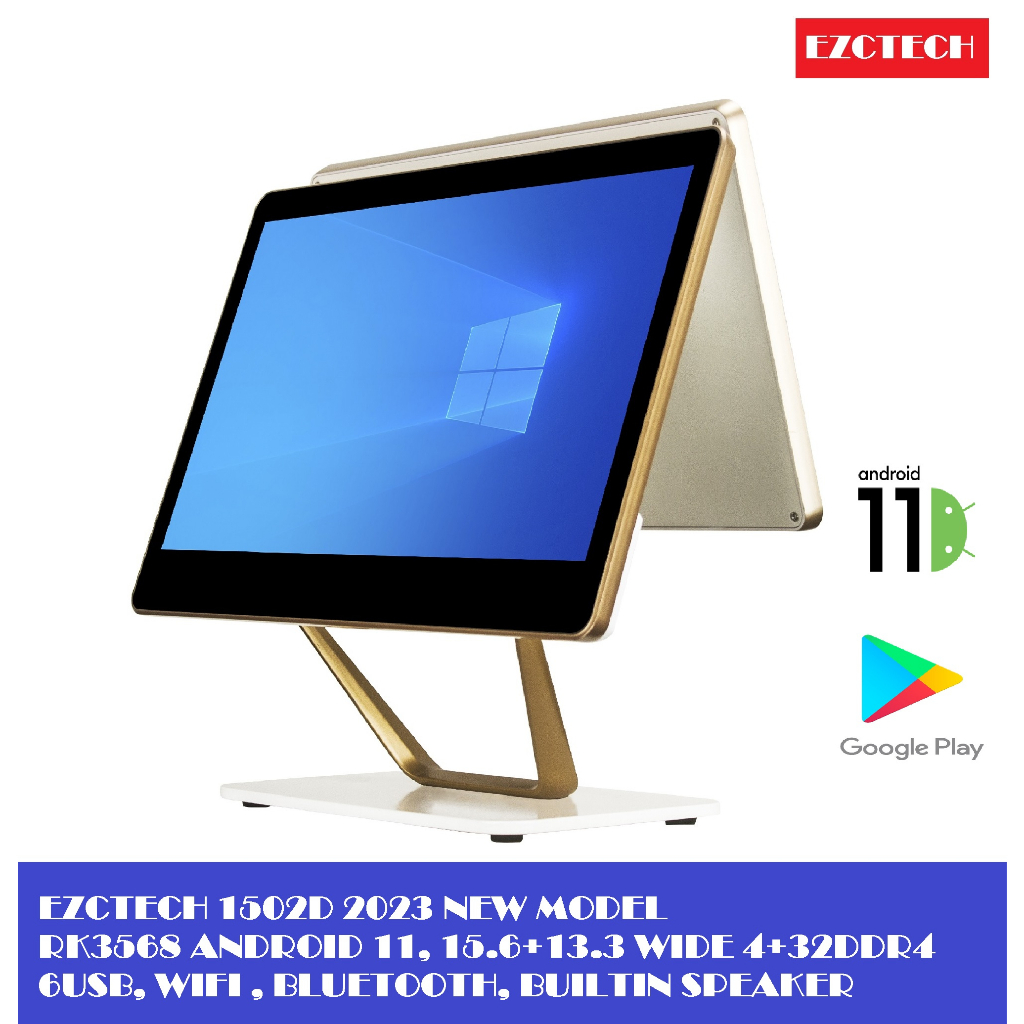 EZCTECH A1502A ANDROID 15.6inch DUAL SCREEN ALL IN ONE TERMINAL POS ...