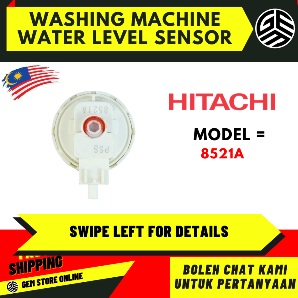 HITACHI Washing Machine Water Level Sensor / Sensor Mesin Basuh PSSA5 ...