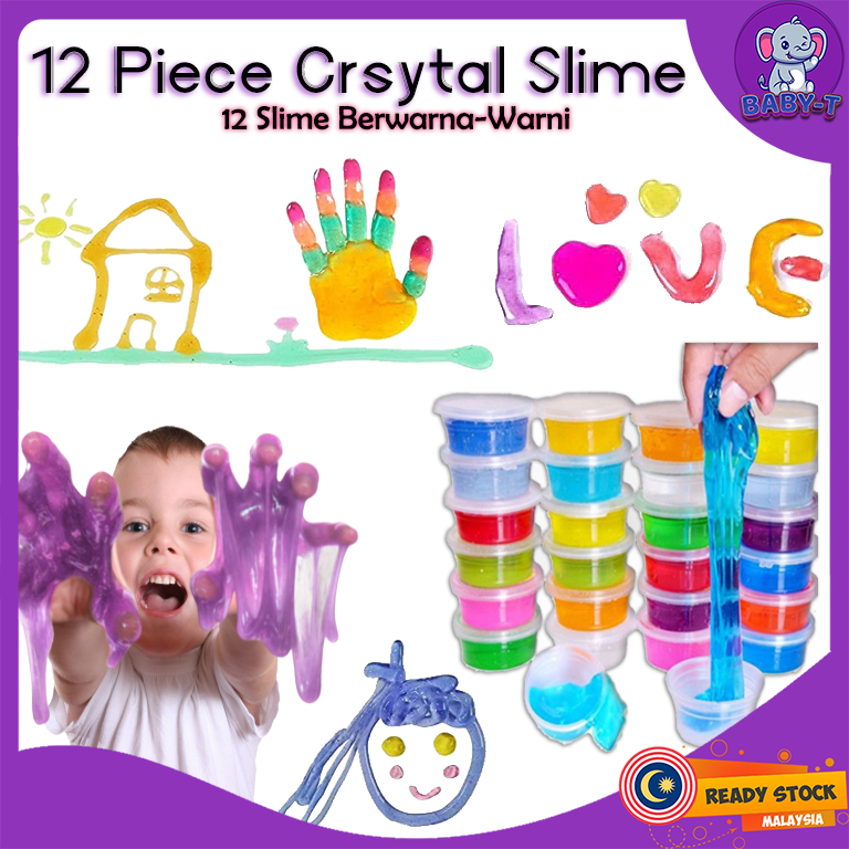 DIY Slime Crystal Slime Kids Toy Slime 12 Cups/Set | Shopee Malaysia