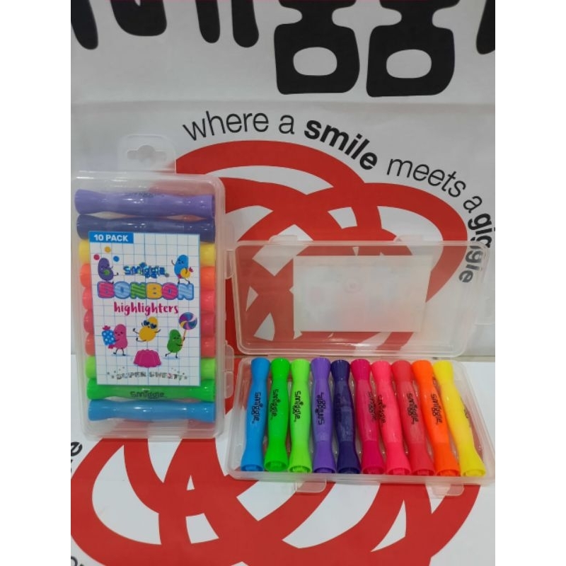 Ready Stock Original Smiggle Bonbon Scented Highlighter Pack X10 ...