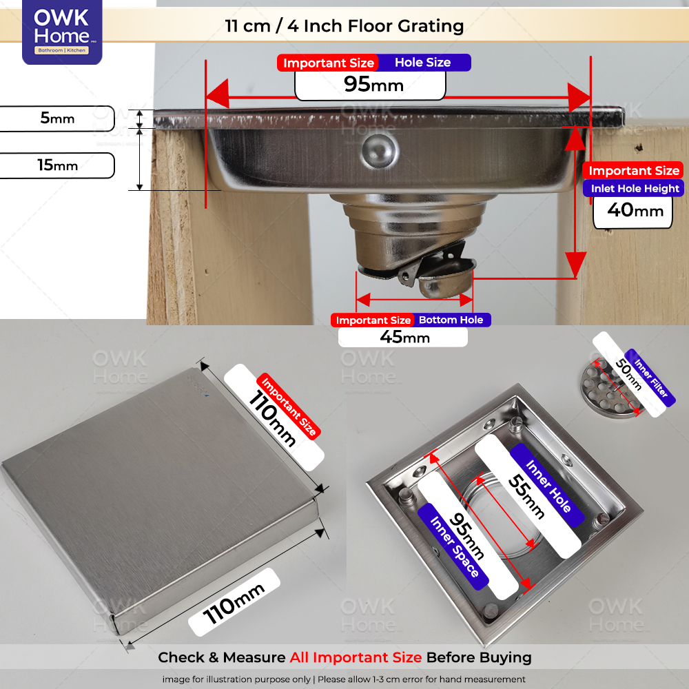 Bathroom Floor Trap Bathroom Floor Grating | 4inch Floor trap | 6inch ...