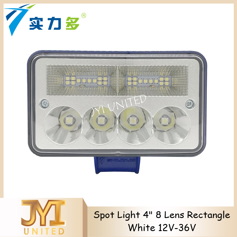 SHILIDUO Flood Light 4" 8 Lens Rectangle White 12V-36V SD-3408 SD3408 ...