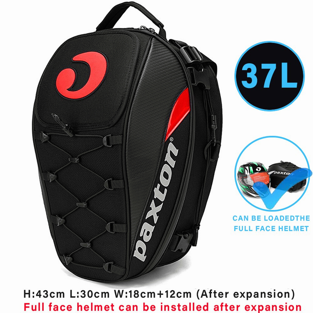 Motorcycle Tail Bag Multifunction Back Seat Bag Racing Riding Backpack ...