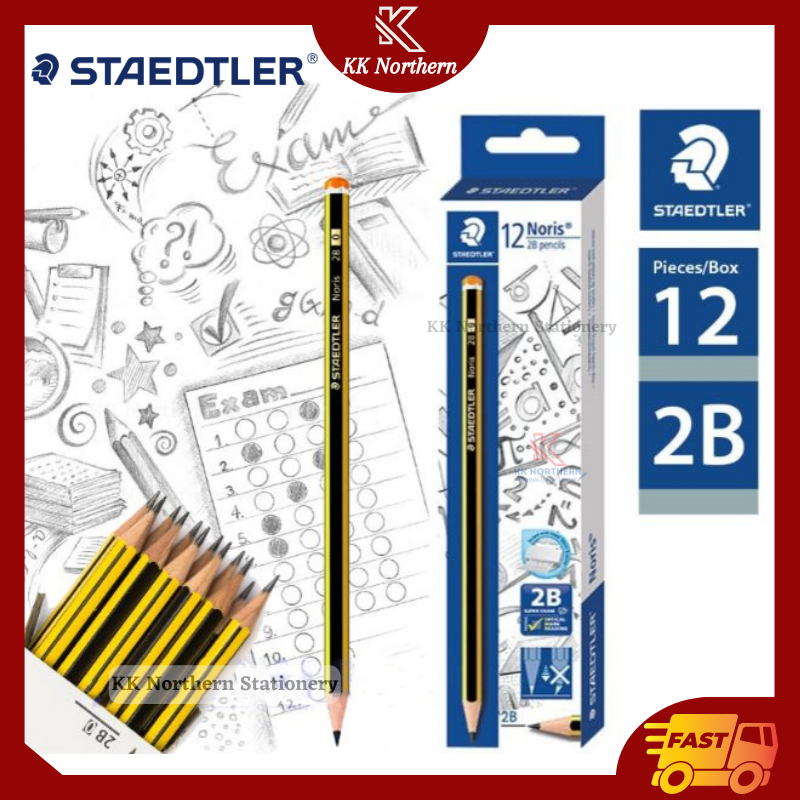 (12pcs) Staedtler Noris 2B Pencils 12pcs/Box Pensil 2B Gred Peperiksaan ...