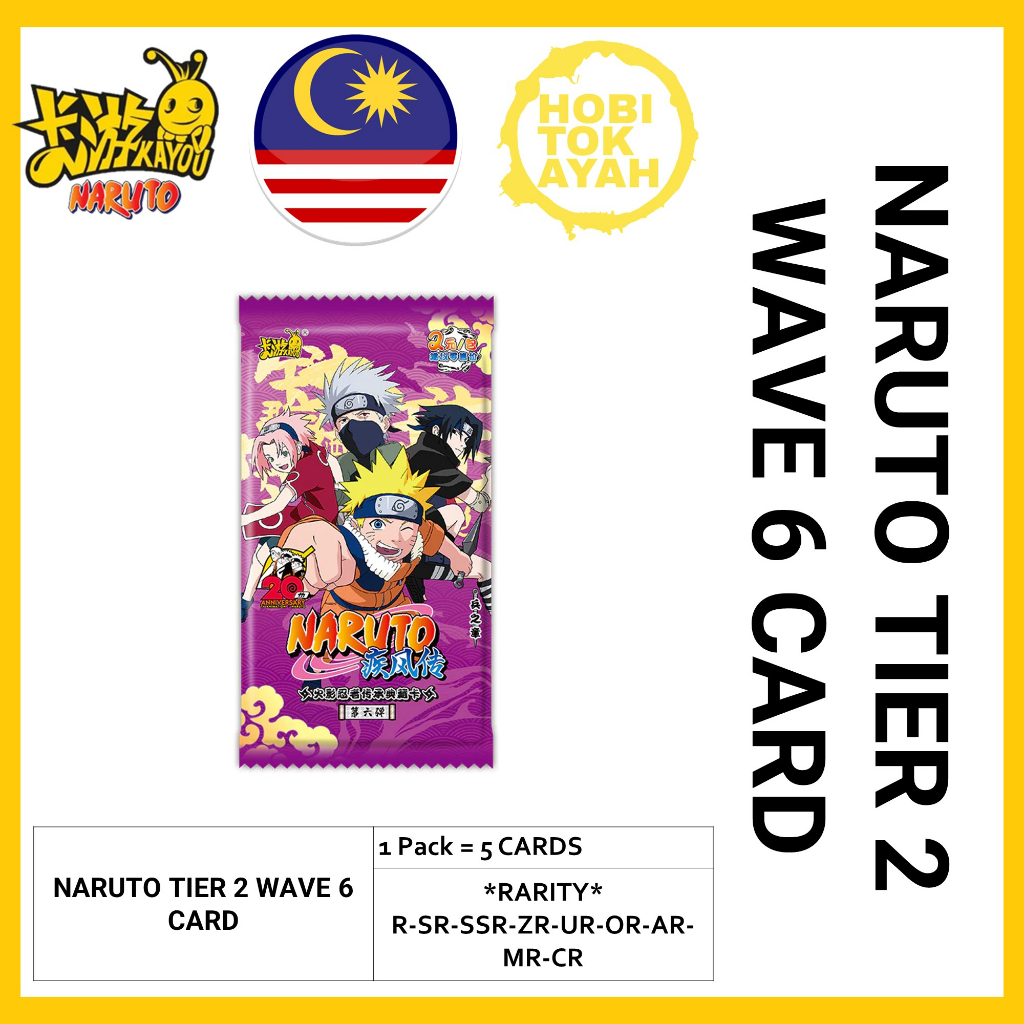 [KAYOU Original] Naruto Card Tier 2 WAVE 6 (5pcs/Pack) | Shopee Malaysia