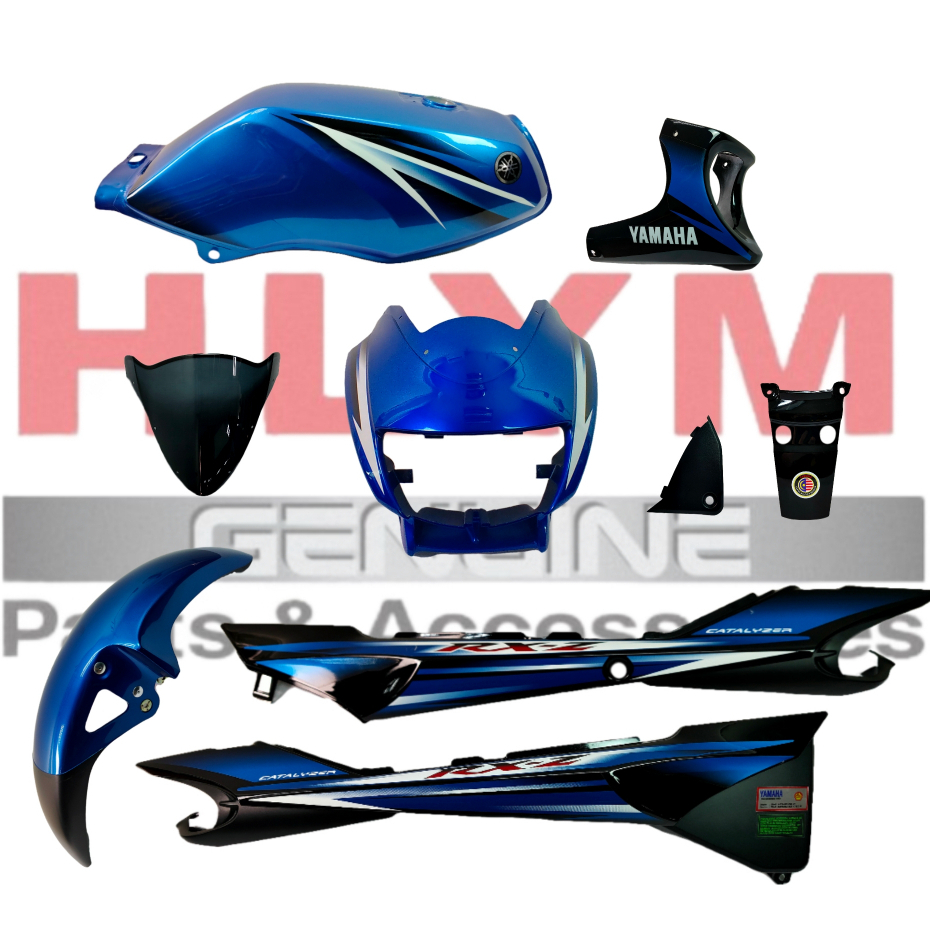 RXZ HLYM 100% ORIGINAL YAMAHA 5PV CATAL CATALYZER BIRU SKALA BODY COVER ...