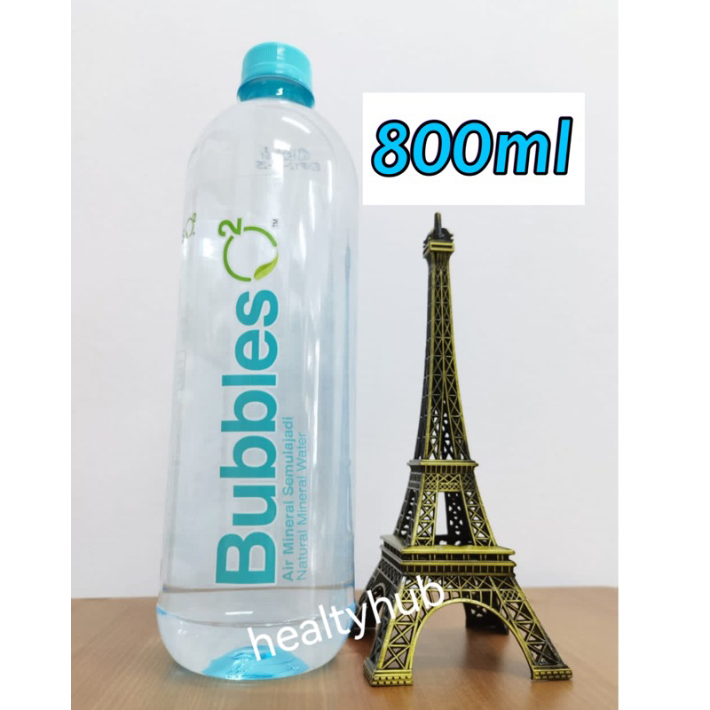 20 BOTOL 800ml BUBBLES O2 air mineral tinggi oksigen terlarut dan ...