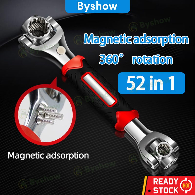 【Byshow】52 in 1 Multi Torque Wrench Double-Headed 360-Degree Rotating ...