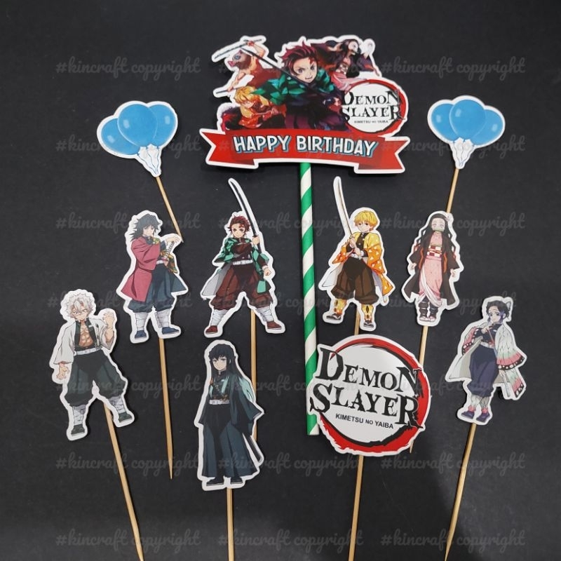 [Hot Item] Cake Topper Birthday - Demon Slayer | Shopee Malaysia