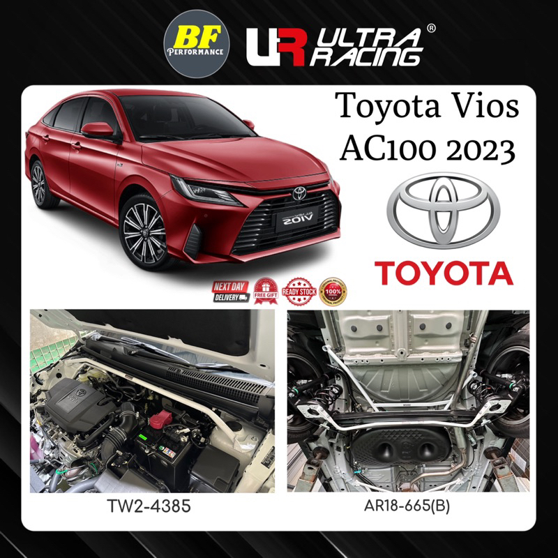 Ultra Racing Toyota Vios AC100 2023 Stage 1 Front Bar Rear Antiroll Bar ...