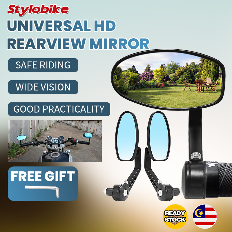 Mirror Motor 7/8 Handle Bar End Side Mirror Rear View Alloy CNC Racing ...