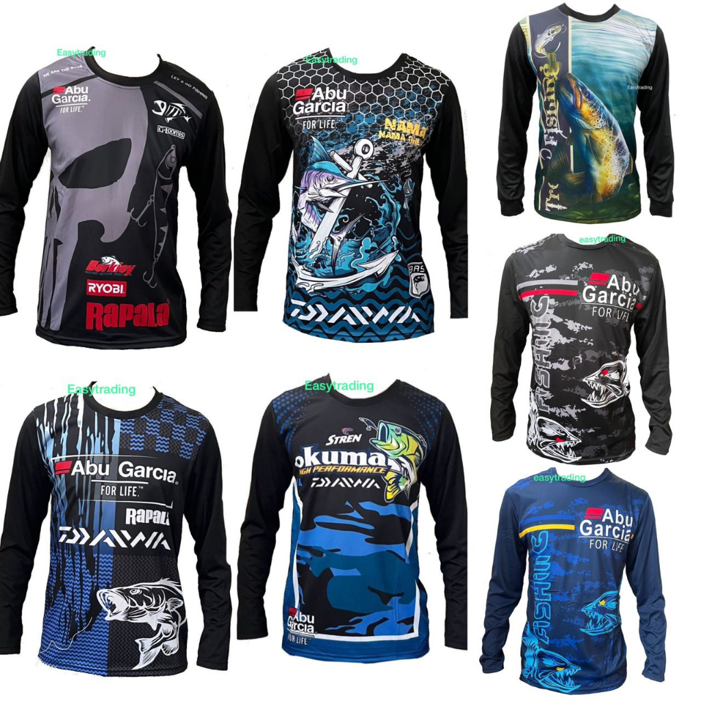 Adult Remaja Fishing Clothes Baju Pancing Memancing Shimano Rapala Abu ...