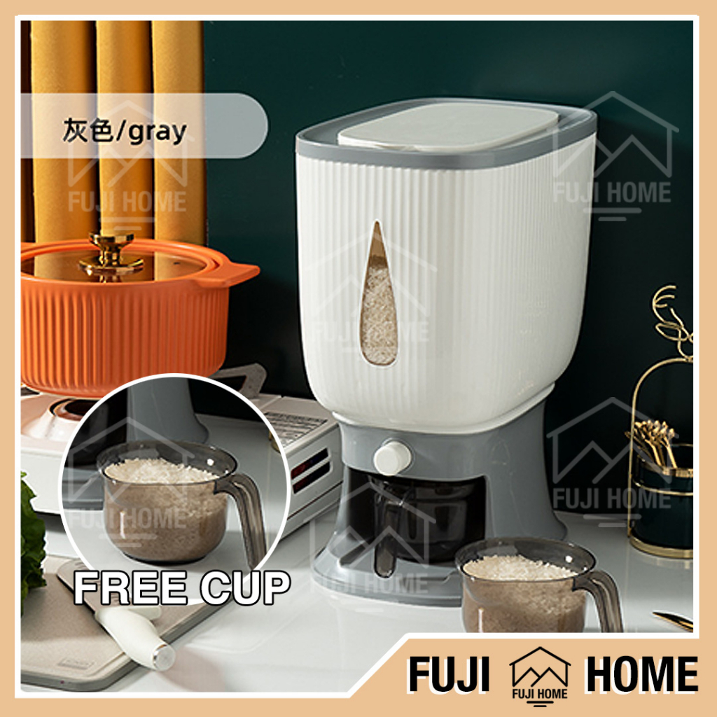 🏠READY STOCK🏠10KG Automatic Rice Dispenser Rice Storage Box Rice ...