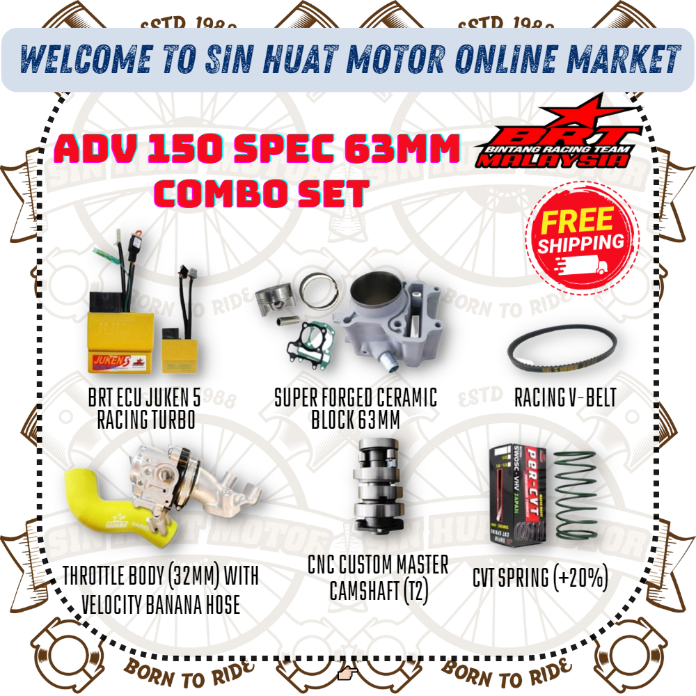 VALUE SET RM1570 ONLY + FREE SHIPPING ADV 150 SPEC 63MM BRT RACING ...