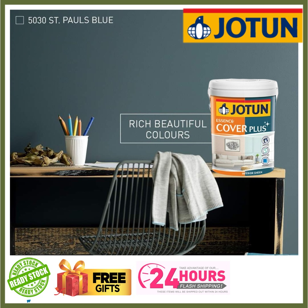 JOTUN 15L 5030 ST PAULS BLUE ESSENCE COVER PLUS SHEEN & MATT/INTERIOR ...