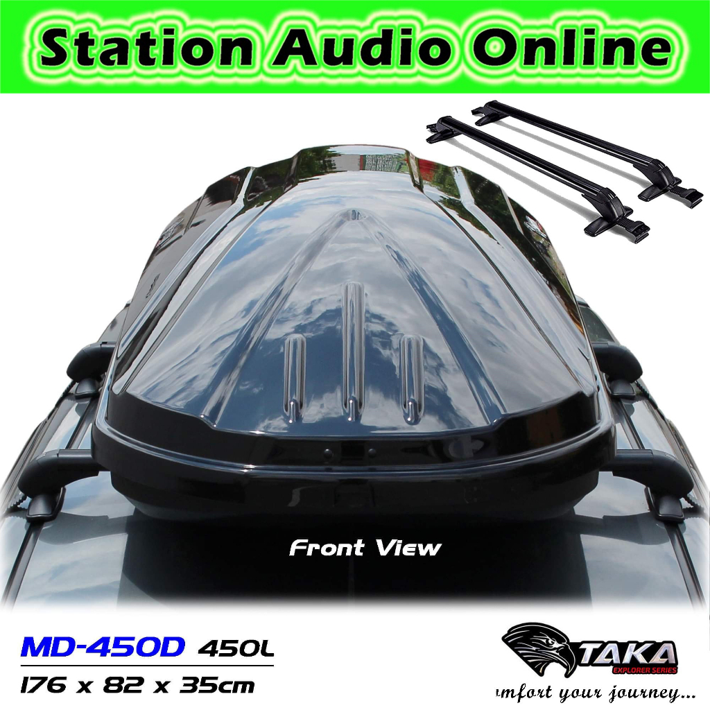 Taka MD-450D Glossy Roofbox With Roof Rack (Dimensions: 174 x 80 x 34cm ...
