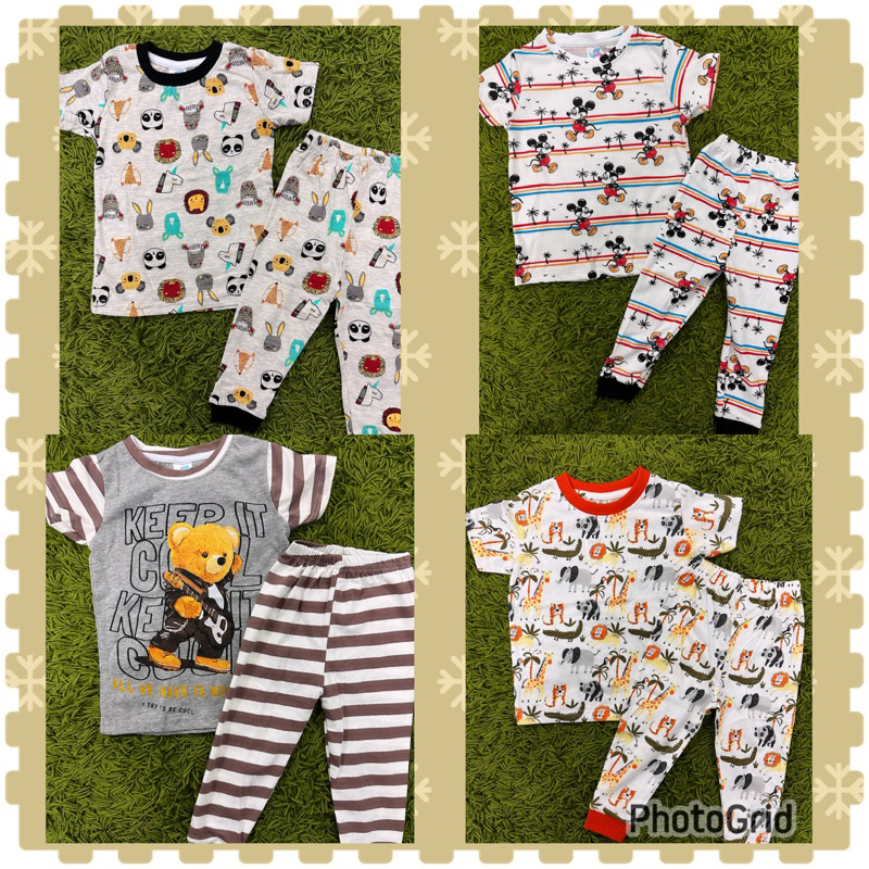 Pyjamas Cartoon Kids Fully Cotton (Unisex) | Shopee Malaysia