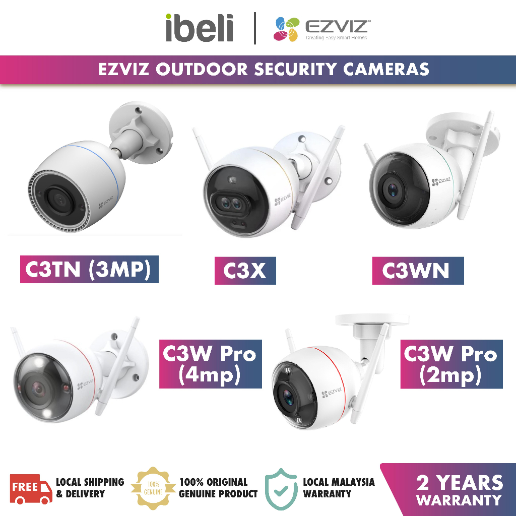 EZVIZ C3TN / C3W PRO / C3WN / C3X 1080P 720P Wireless WiFi CCTV Smart ...