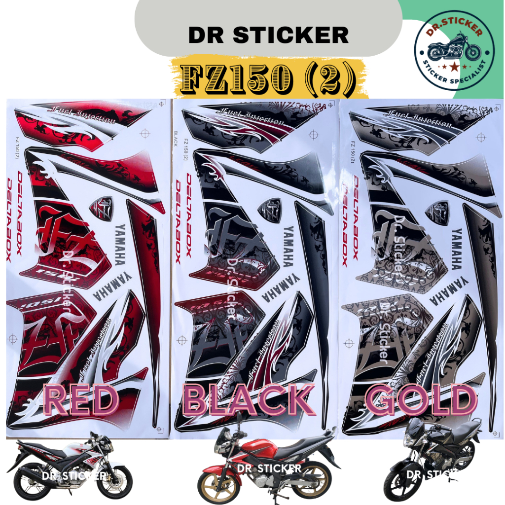 FZ 150 BATIK FZ15 (2) Stripe Stiker Sticker YAMAHA FZ150 FZ150I BODY COVERSET COVER SET KAVERSET ...