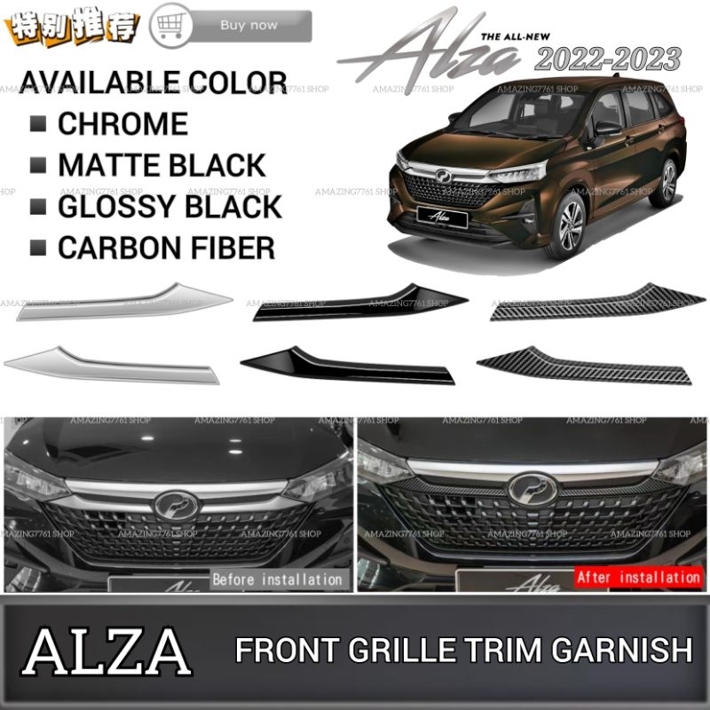 AMAZING PERODUA ALZA NEW FACELIFT 2022 FRONT GRILLE TRIM GARNISH FRONT ...