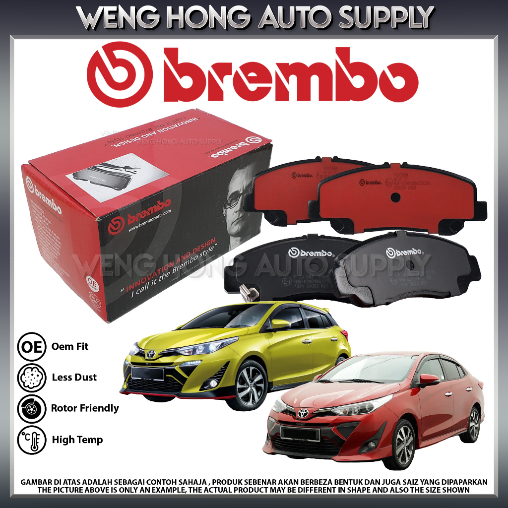 Toyota Vios NCP151 , Yaris NSP151 Front / Rear Brembo Ceramic Brake Pad ...