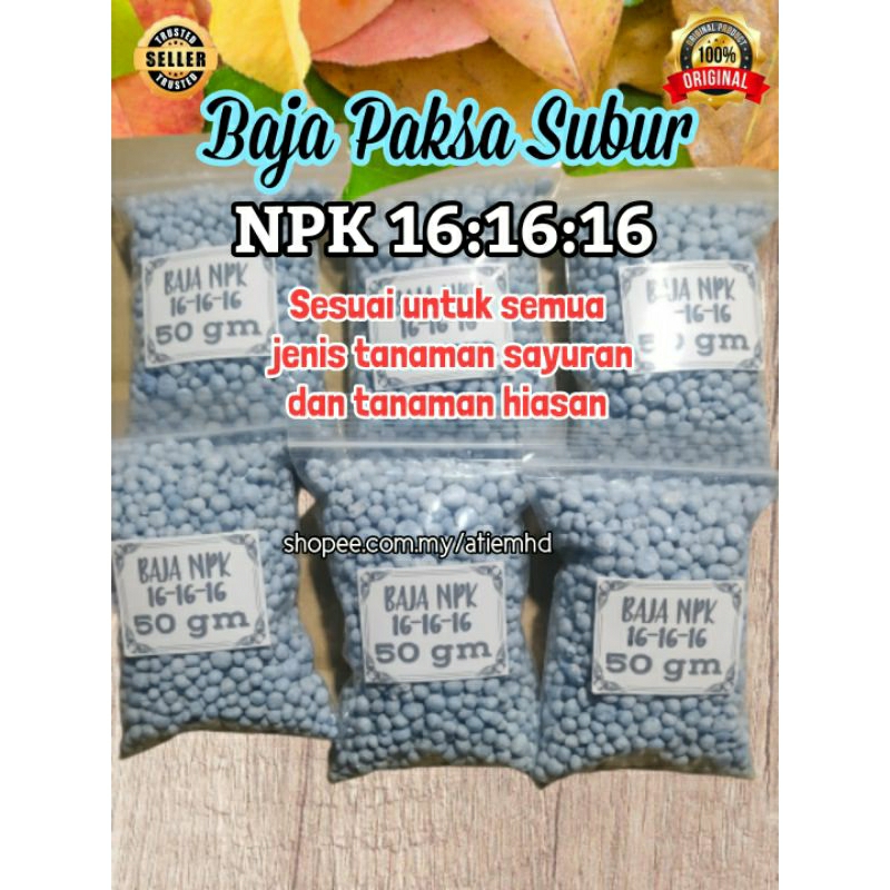 Baja Paksa Subur/Gemuk YARAMILA NPK 16:16:16**Paket Budget 50gm ...
