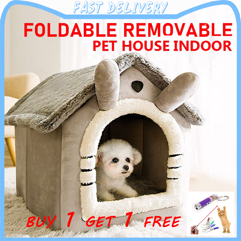 [Low Price]Cat House Cat /Dog bed Foldable Pet Sleepping Bed removable ...