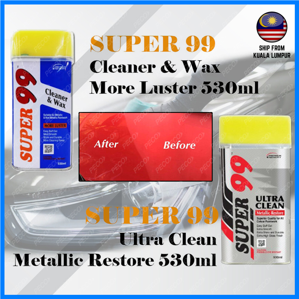 Super 99 NS cleaner & wax / Ultra Clean Metallic Wax (530ml) | Shopee ...