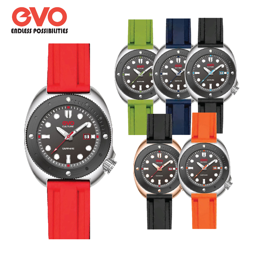EVO-S128 Analog Date Sapphire Glass Watches | Shopee Malaysia