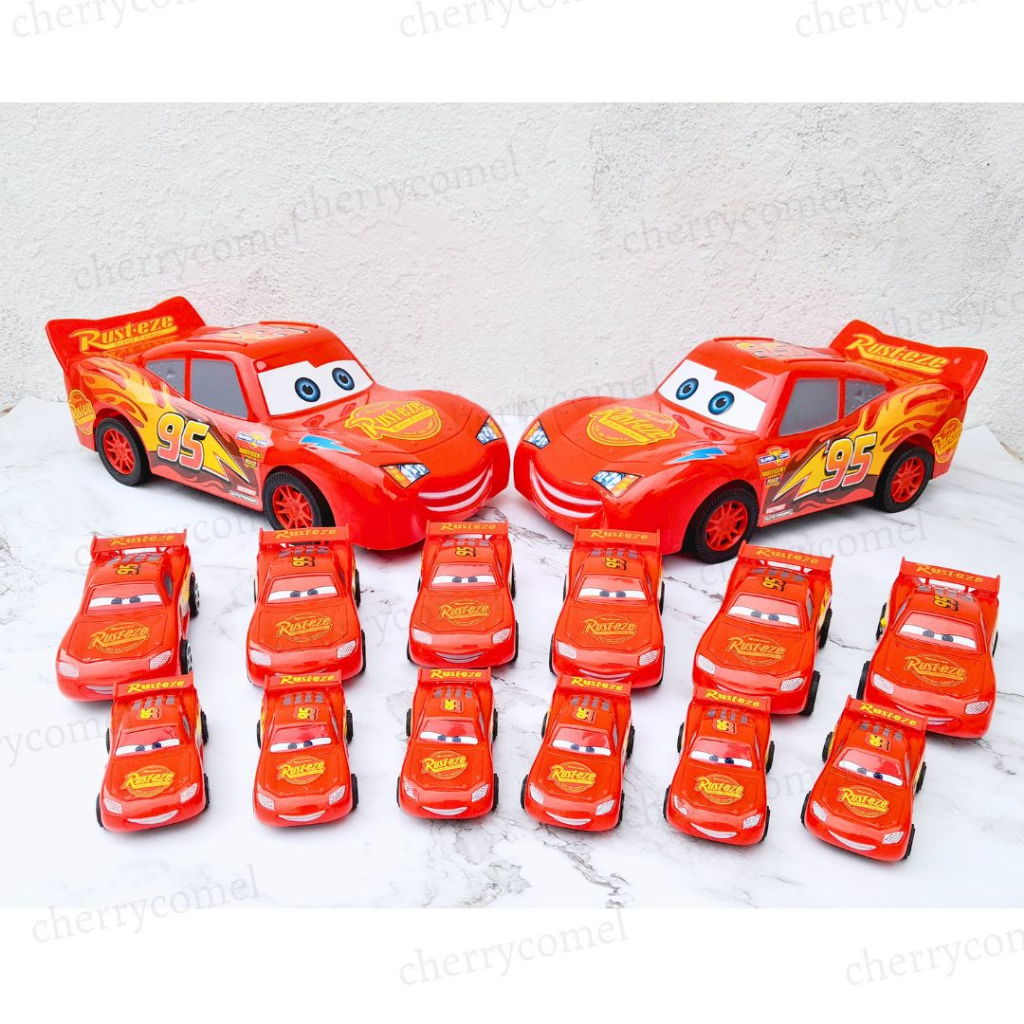 Small Medium Large Car Toy Cars Rusteze Lightning McQueen Mainan Kereta ...