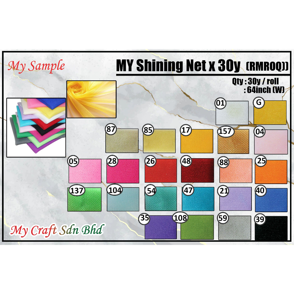 [Ready Stock] Shining Net | Kain Net Kilat | Net Halus | Shining Nylon ...