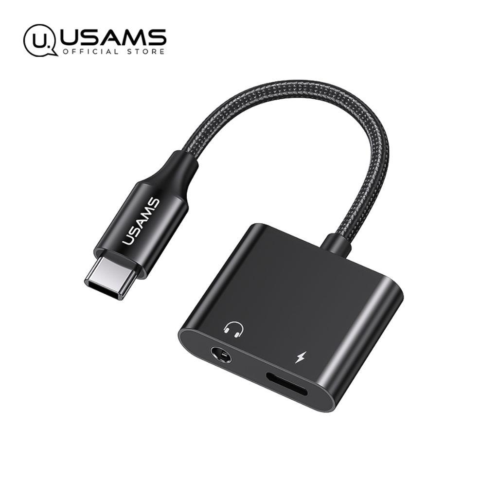 USAMS 2 in 1 Type-C to 3.5mm Audio DAC with PD 60W Fast Charging ...