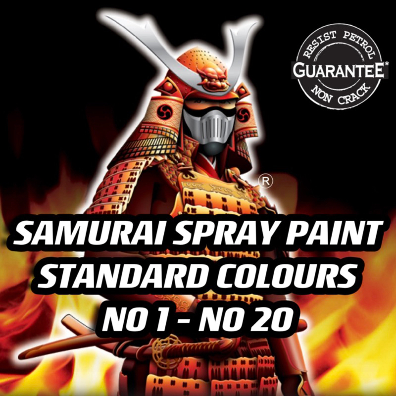 Samurai Spray Paint Standard Colour No 1-No 20 | Shopee Malaysia