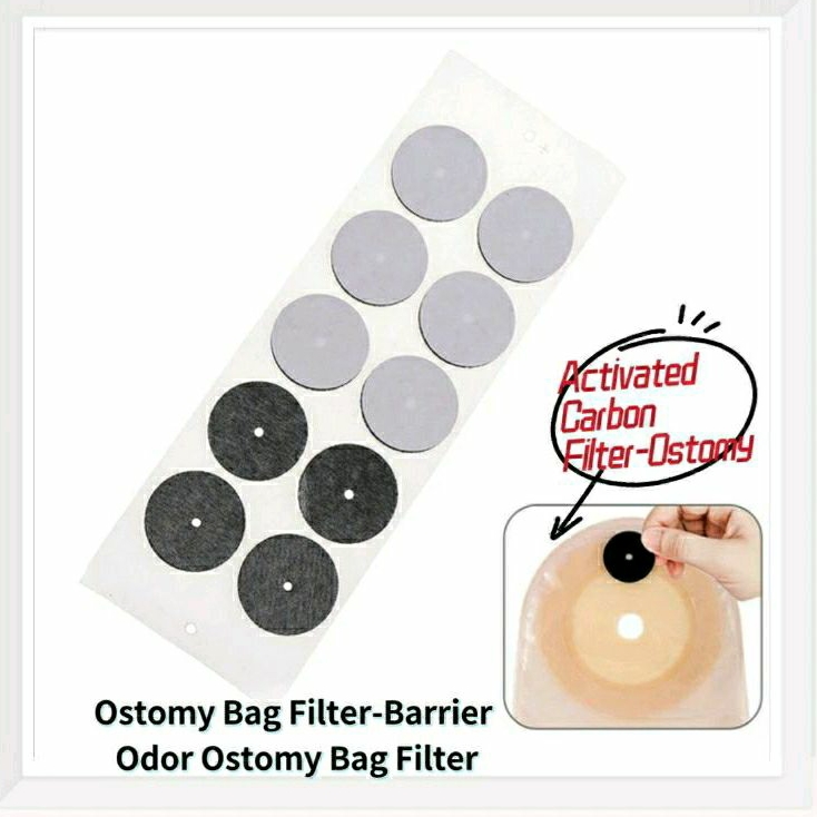 [10 pcs] Ostomy Bag Charcoal Filter Sputum Absorption Smell / Ostomy ...