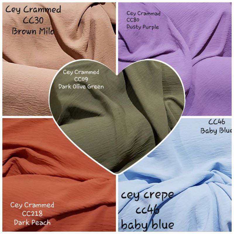 KAIN PASANG CEY CREPE || KAIN WRINKLE || KAIN VIRAL TAK PERLU GOSOK ...