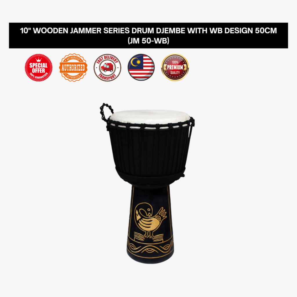 WOODEN JAMMER SERIES DRUM DJEMBE WITH WB DESIGN | Shopee Malaysia