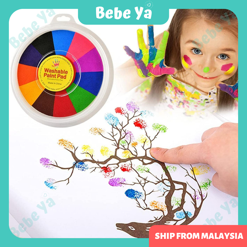 Washable Finger Paint Pad - DIY Craft Colour Ink Pad Art Hand Print ...