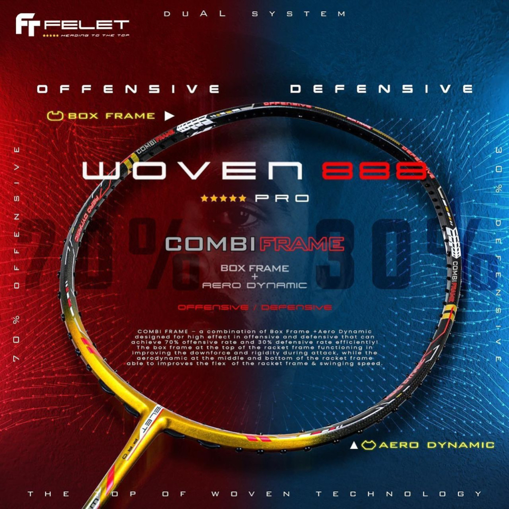 FELET WOVEN 888 BADMINTON RACKET (100% ORIGINAL) | Shopee Malaysia