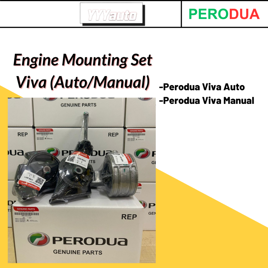 PERODUA VIVA AUTO / MANUAL ENGINE MOUNTING SET (3PCS) ORIGINAL | Shopee ...