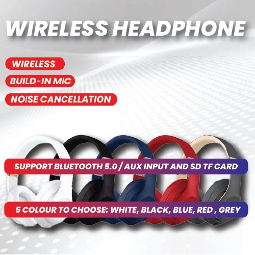 Wireless Headphone Premium Bluetooth 3D Over-Ear Portable Auto Pop Up ...