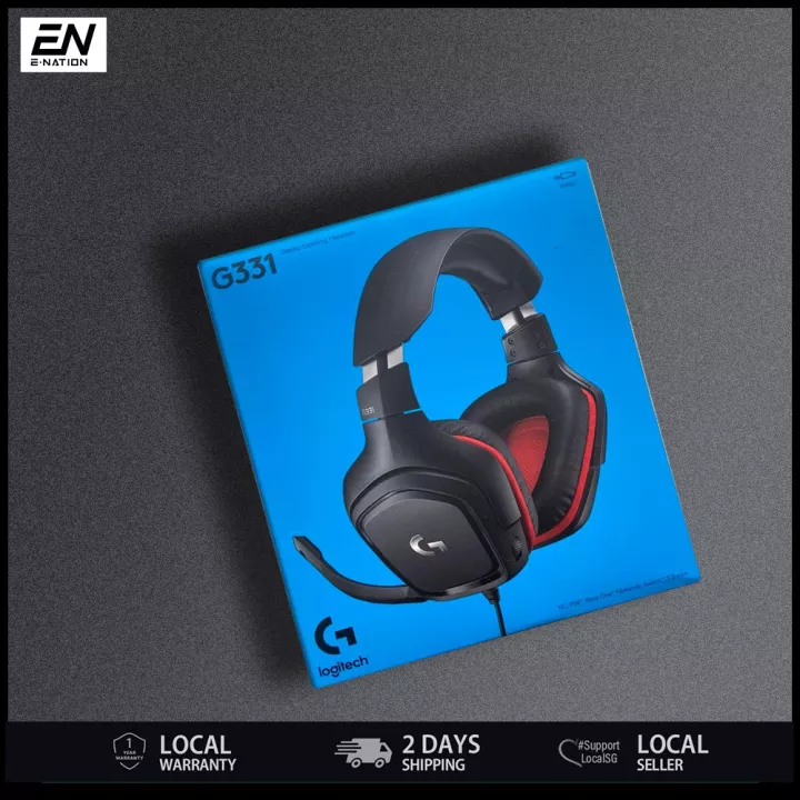 Logitech G331 Wired Gaming Headset, 50 mm Audio Drivers, Rotating Leatherette Ear Cups, 3.5 mm ...