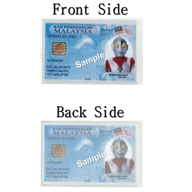 3 pcs Transparent IC Cover Sampul IC Plastik Cover IC/Lesen/Bank Card ...