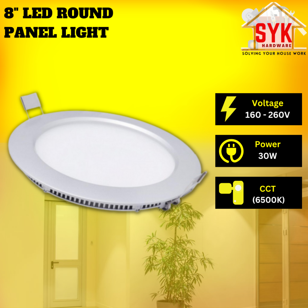 SYK LED 8 Inch Panel Light Round Downlight Lighting Home Decoration ...
