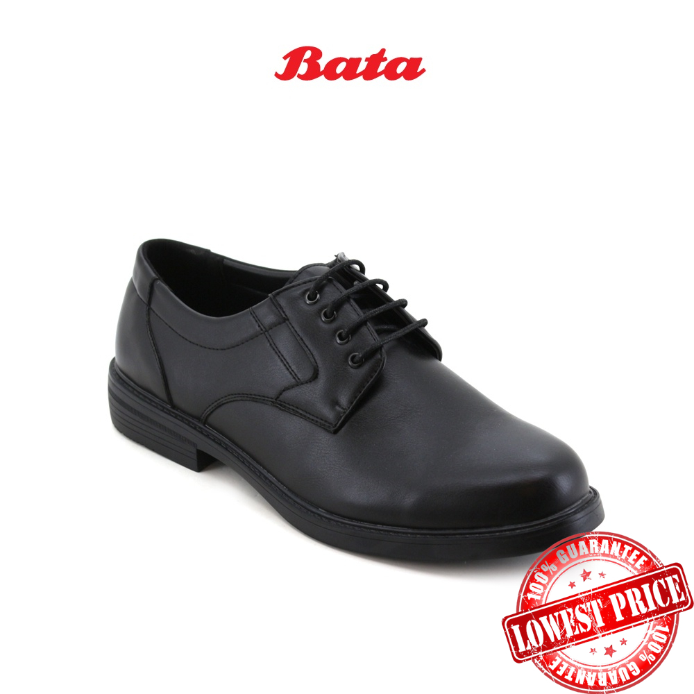 BATA Men Black Lace Up Faux Leather Dress Shoes Men Formal Shoes ...