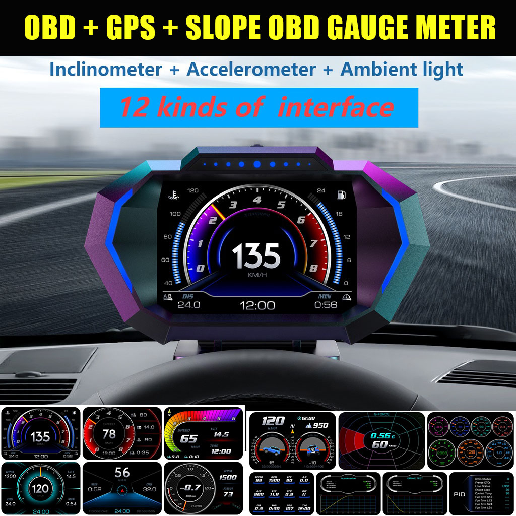 ‼️Version Terbaru🇲🇾 P24 GPS Car OBD OBD2 Meter Digital Scanner ...
